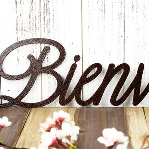 Bienvenue French Welcome Metal Wall Art Outdoor Welcome Sign | Etsy