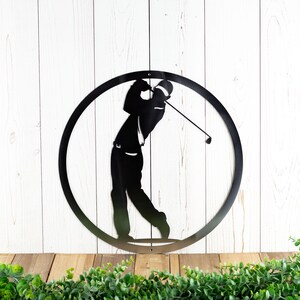 Golfer Metal Wall Art, Golfer Gift, Golf Gift, Metal Wall Hanging, Gift ...