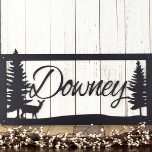 Custom Family Name Sign Metal Laser Cut Sign Lake House - Etsy