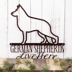 German Shepherd Metal Wall Art, Metal Sign, Beware of Dog Sign, Dog ...