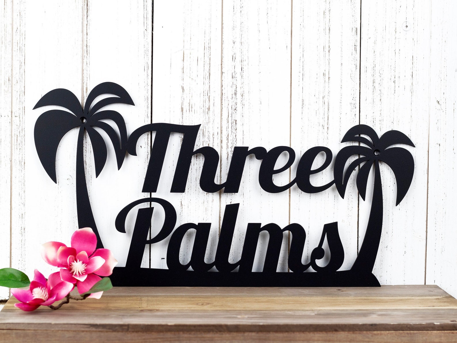Palm Tree Custom Name Metal Sign Tropical Beach Ocean - Etsy