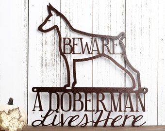 Doberman Metal Wall Art Doberman Pinscher Metal Sign Dog | Etsy
