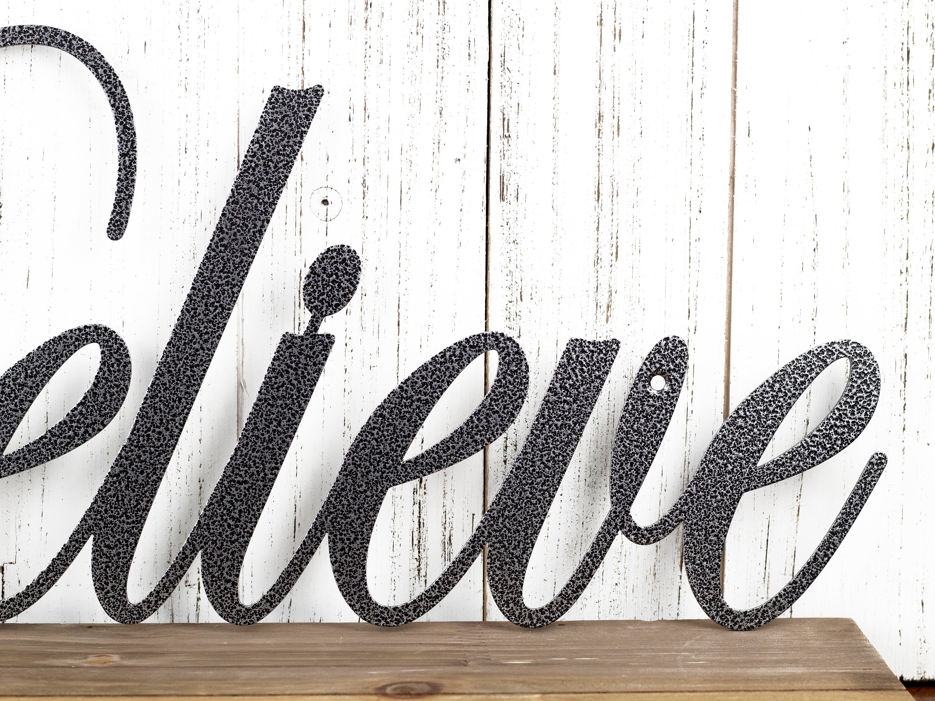 Believe Metal Sign Metal Wall Art Christmas Decor Metal - Etsy