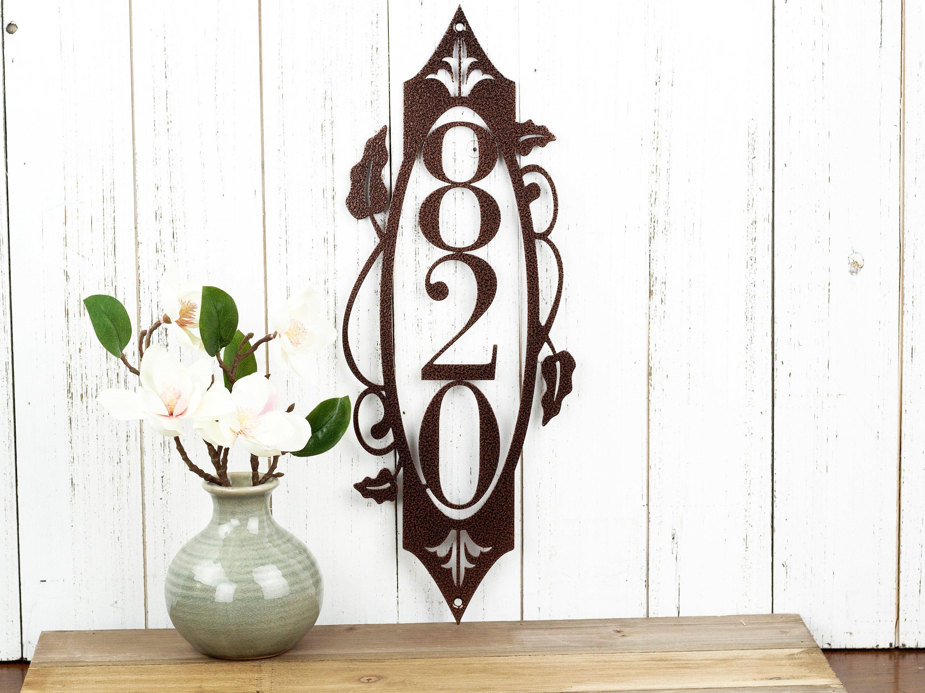 Vertical House Number Sign Metal Sign Custom Metal Sign - Etsy