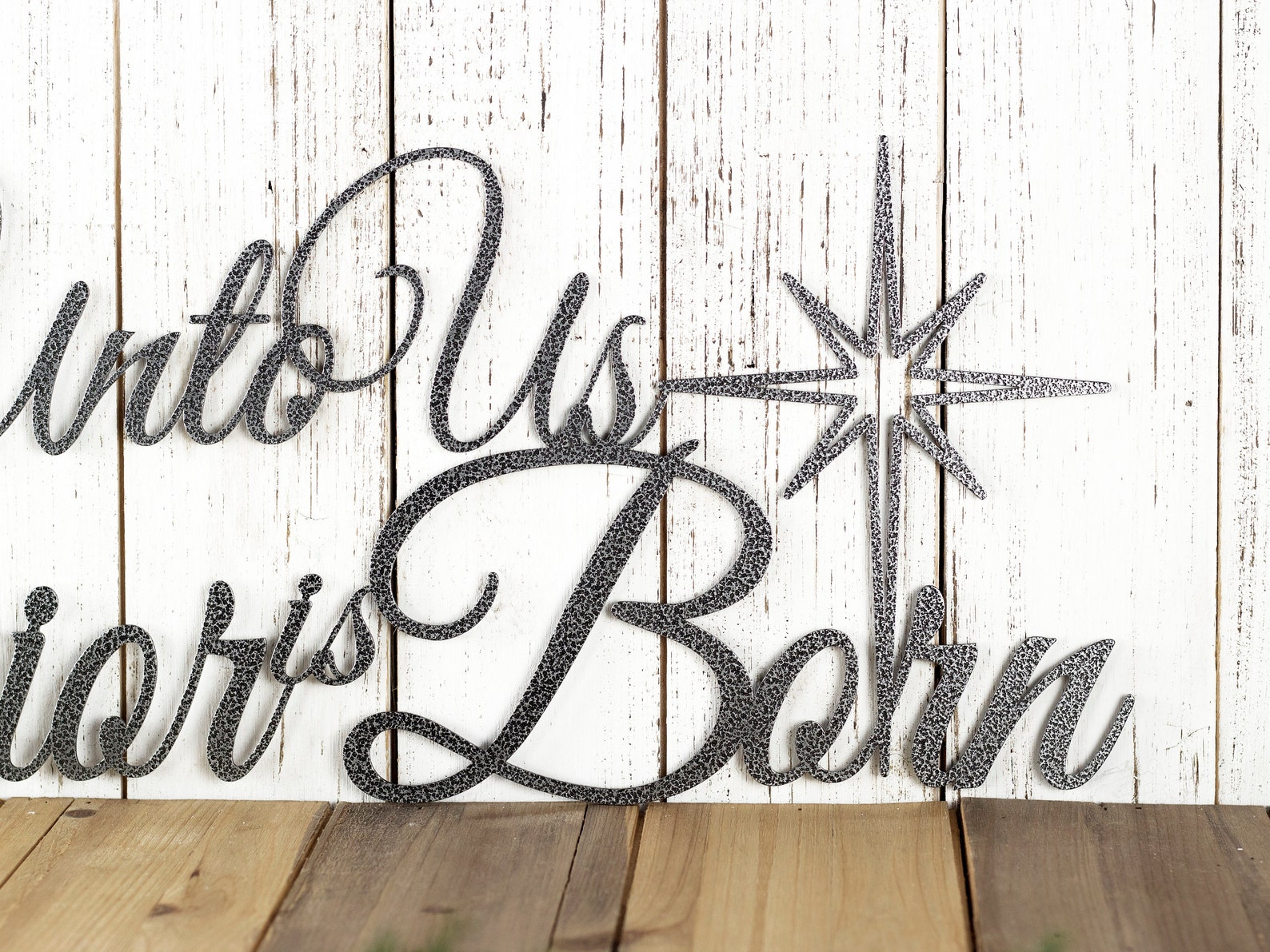 Unto Us A Savior is Born Christmas Metal Sign Christian Sign - Etsy