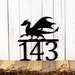 Dragon House Numbers Sign Metal Sign Personalized Outdoor - Etsy