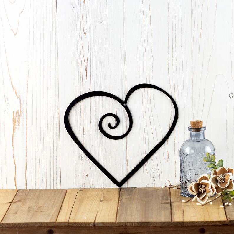 Heart Metal Wall Art, Wedding Decor, Valentines Gift, Love Wall Art ...