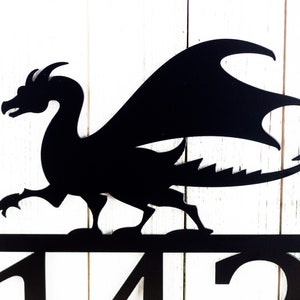 Dragon House Numbers Sign Medieval Decor Address House - Etsy
