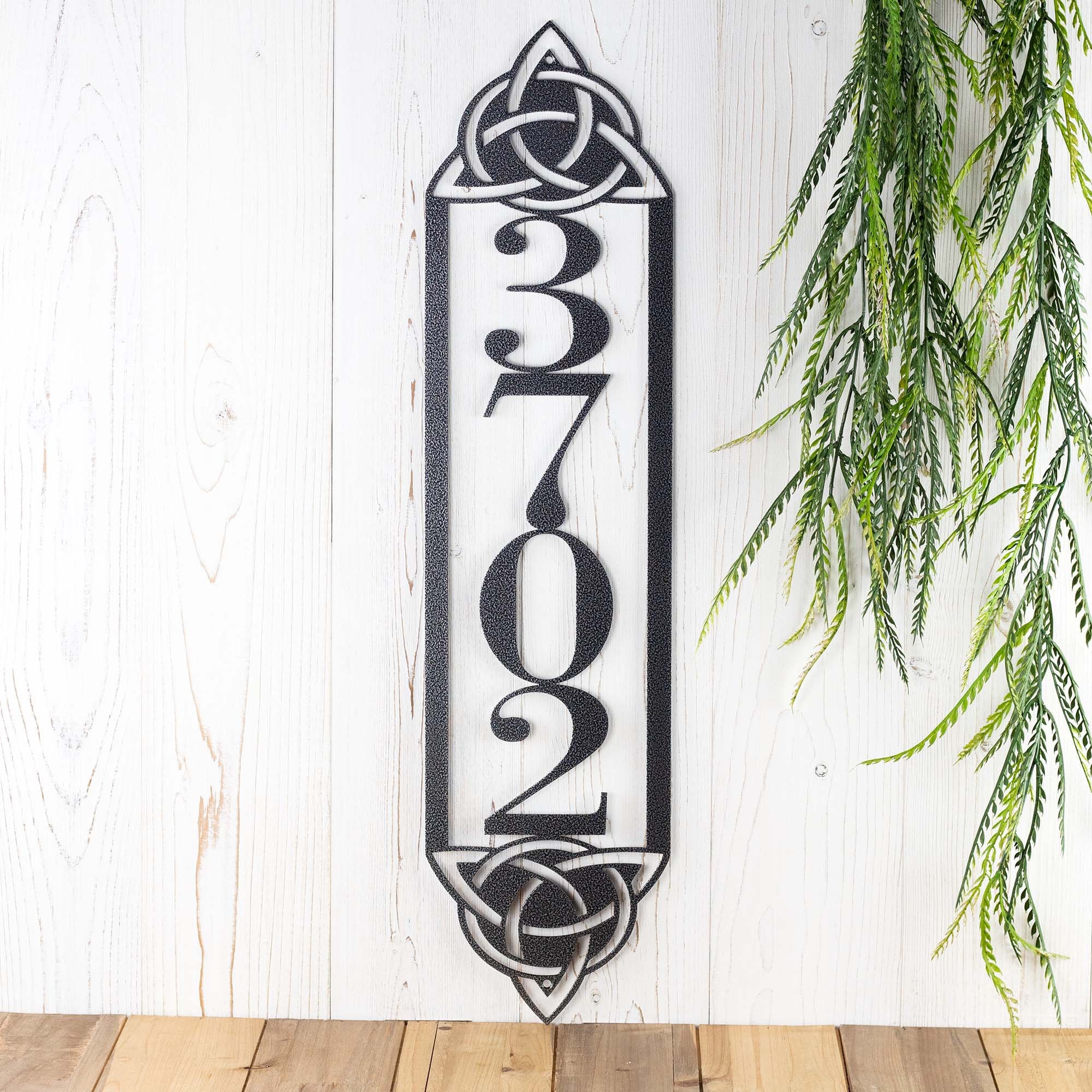 Celtic Knot Vertical House Number Sign, Metal Sign, Custom Metal Sign ...