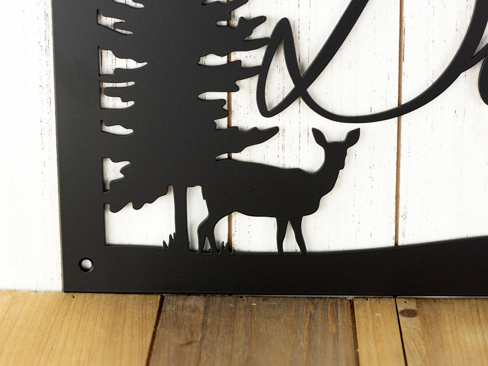 Custom Family Name Sign Metal Laser Cut Sign Lake House - Etsy