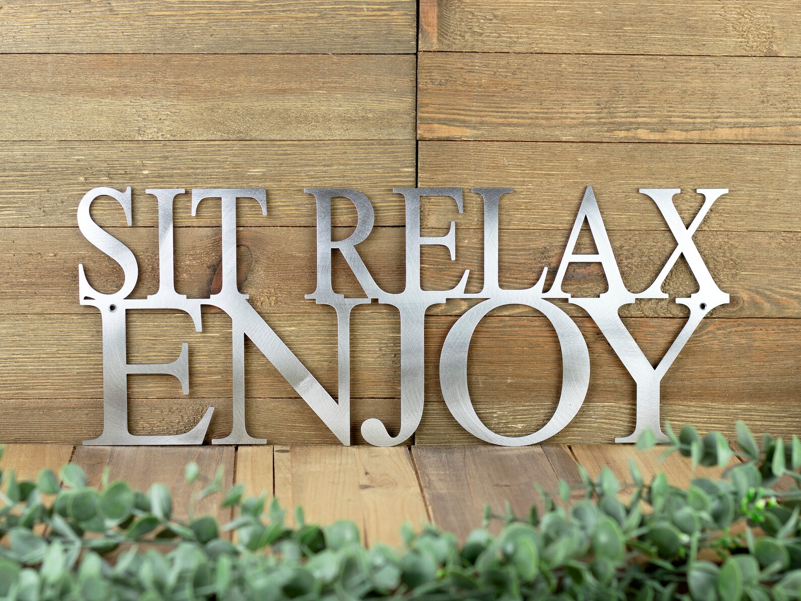 Sit Relax Enjoy Outdoor Metal Wall Art Outdoor Wall Decor - Etsy