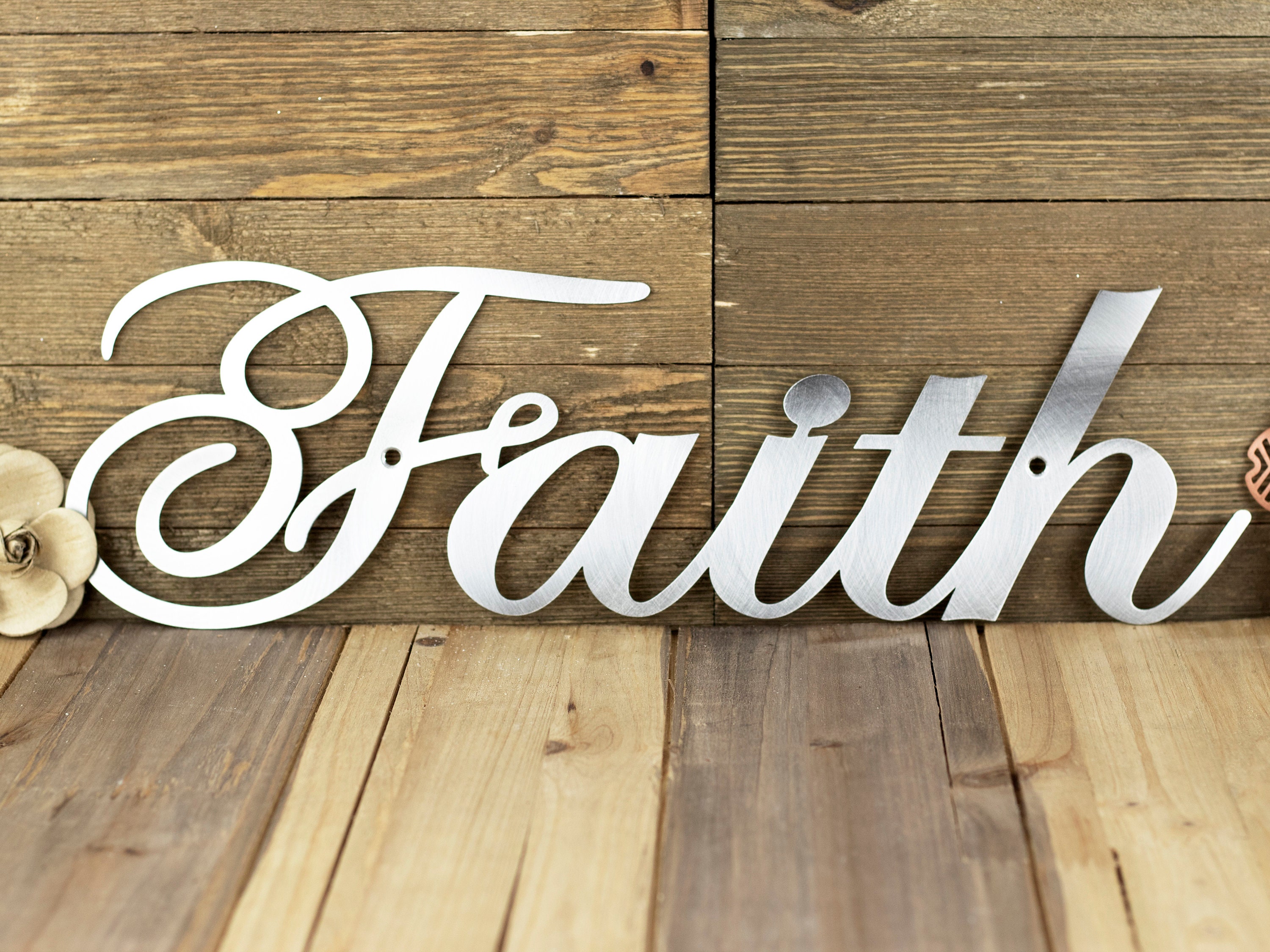 Faith Metal Wall Art, Metal Sign, Faith Sign, Spiritual, Religious ...