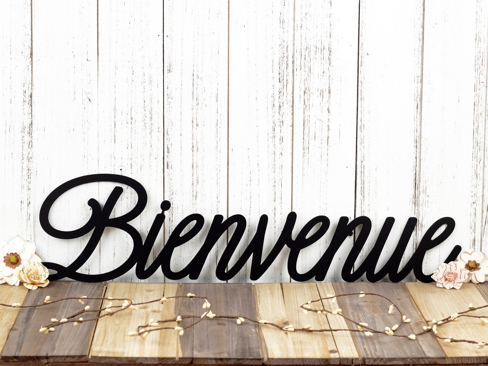 Bienvenue Sign Welcome Sign Metal Word Art Outdoor Metal - Etsy