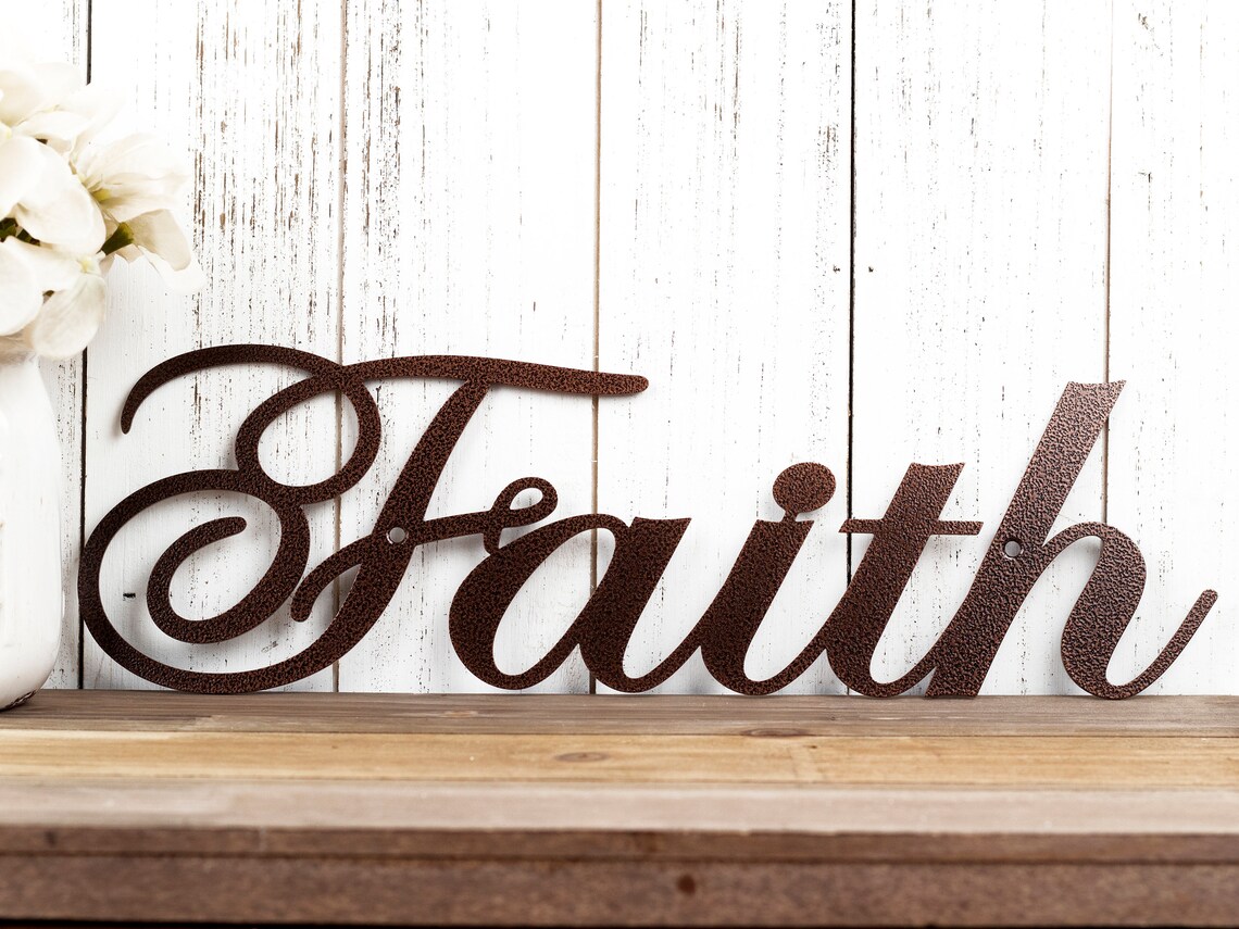 Faith Metal Wall Art Metal Sign Faith Sign Spiritual - Etsy