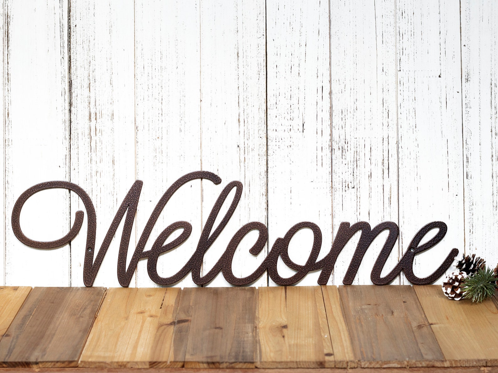 Horizontal Welcome Sign Metal Sign Outdoors Deck Welcome - Etsy