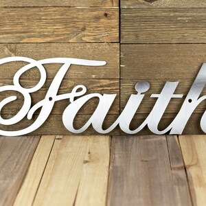 Faith Sign Steel Signs Metal Word Art Christian Wall Art - Etsy