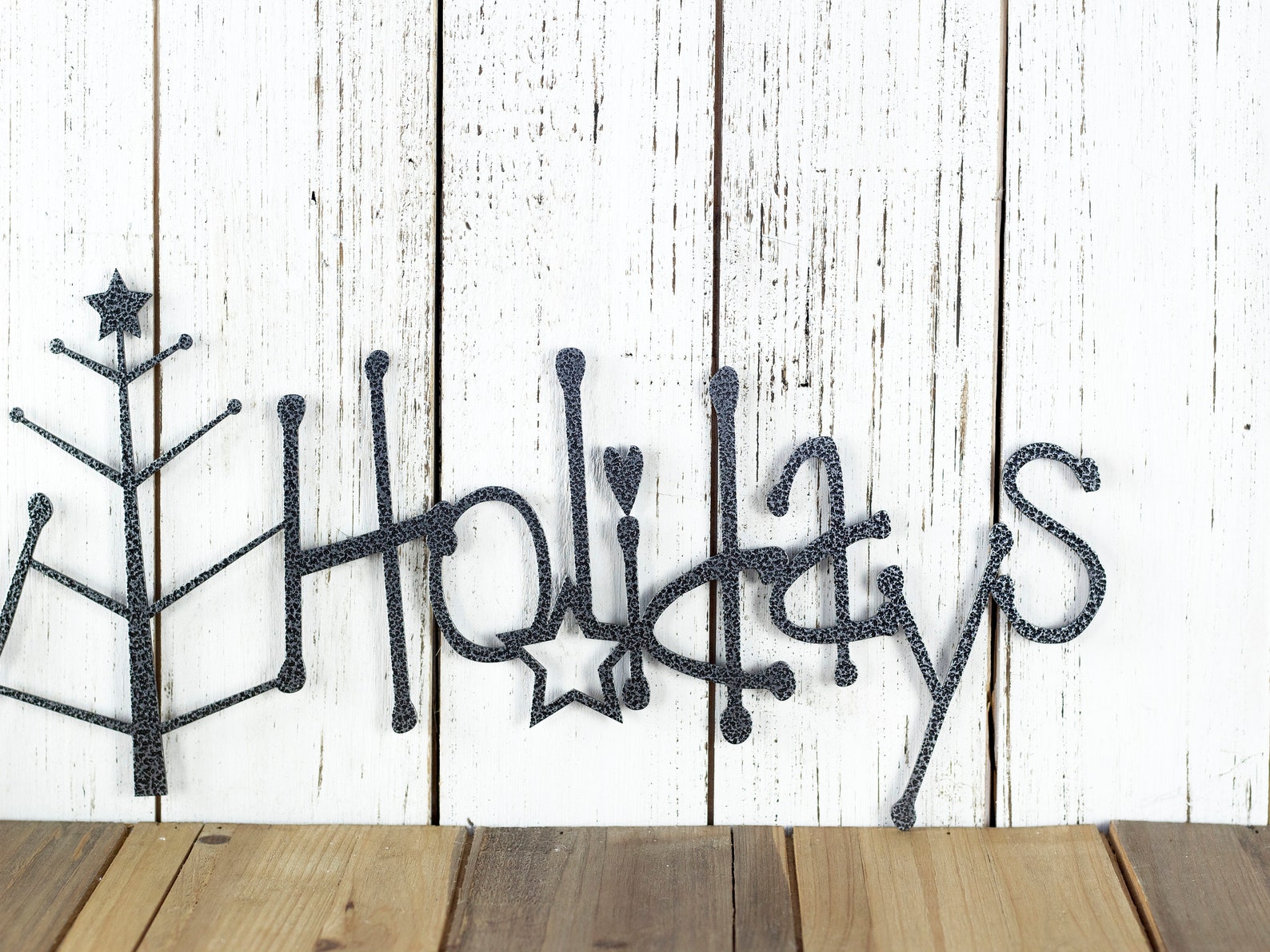 Happy Holidays Metal Sign Outdoors Horizontal Christmas Sign - Etsy