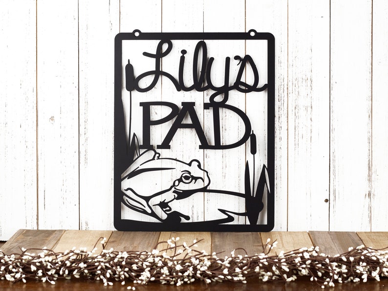 Garden Signs Personalized Metal Sign Outdoors Frog - Etsy