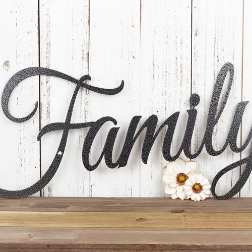 Metal Family Sign Metal Family Wall Decor Family Wall Art - Etsy