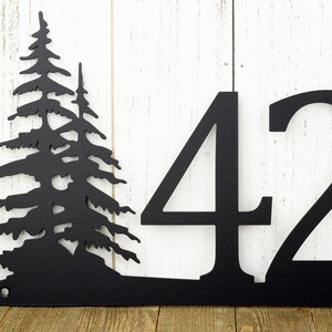 Rustic Metal House Number Metal Sign Custom Sign Pine | Etsy