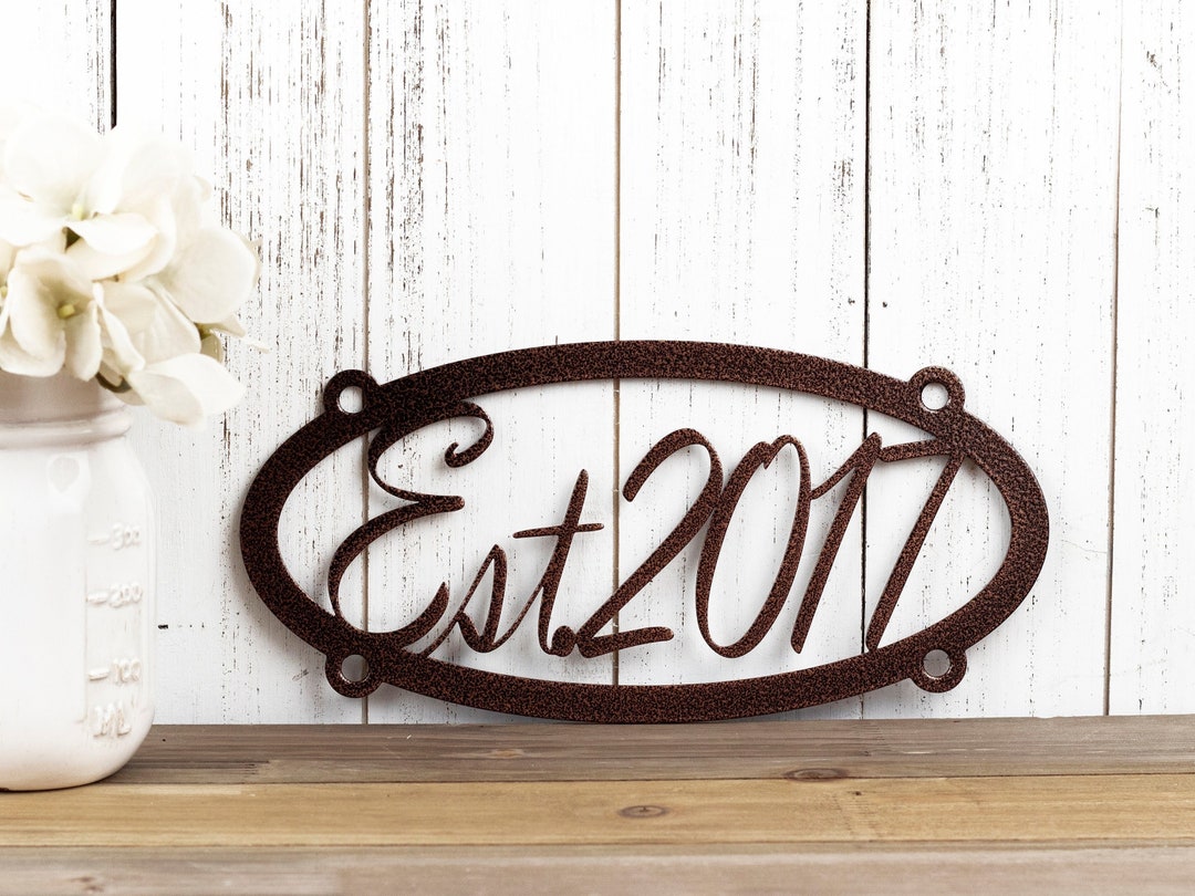 Established Sign for House Metal Sign Personalized Outdoor - Etsy