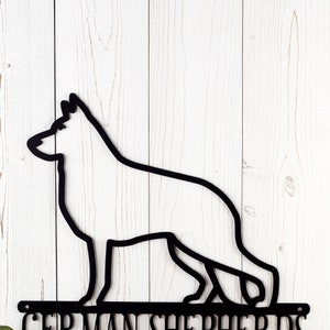 German Shepherd Metal Wall Art, Metal Sign, Beware of Dog Sign, Dog ...