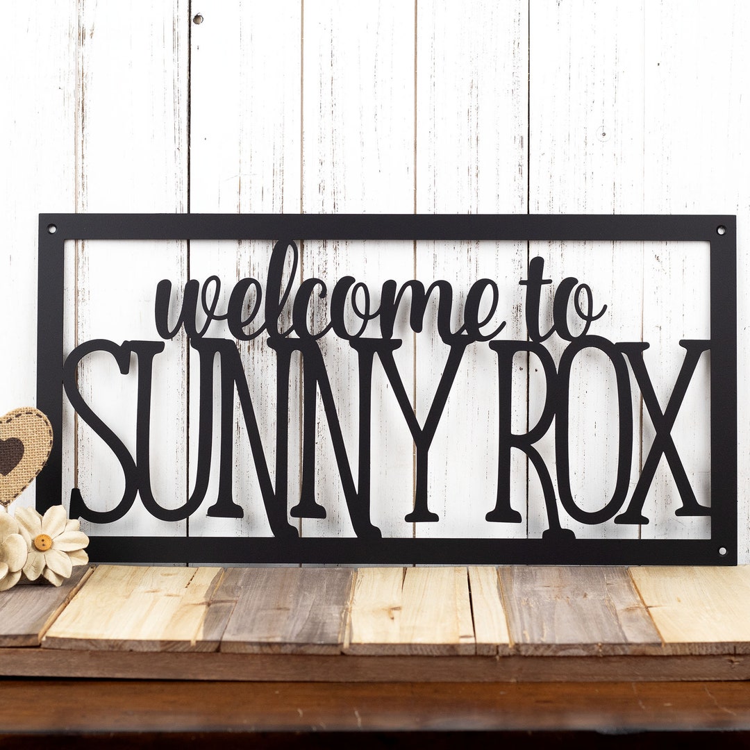 Custom House Welcome Sign, Home Name Metal Sign, Custom Sign ...