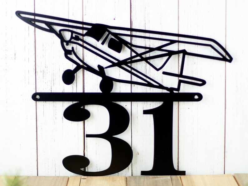 Airplane House Number Metal Sign Aviation Metal Wall Art - Etsy