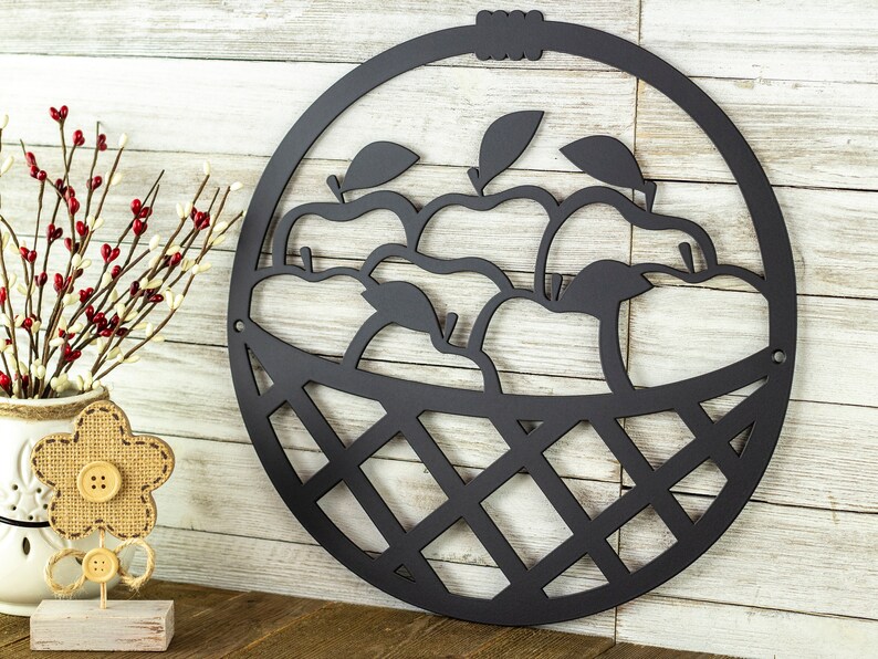 Apple Kitchen Decor Metal Wall Art Kitchen Signs Rustic | Etsy