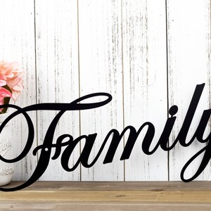 Family Sign Metal Wall Art Script Sign Gallery Wall | Etsy