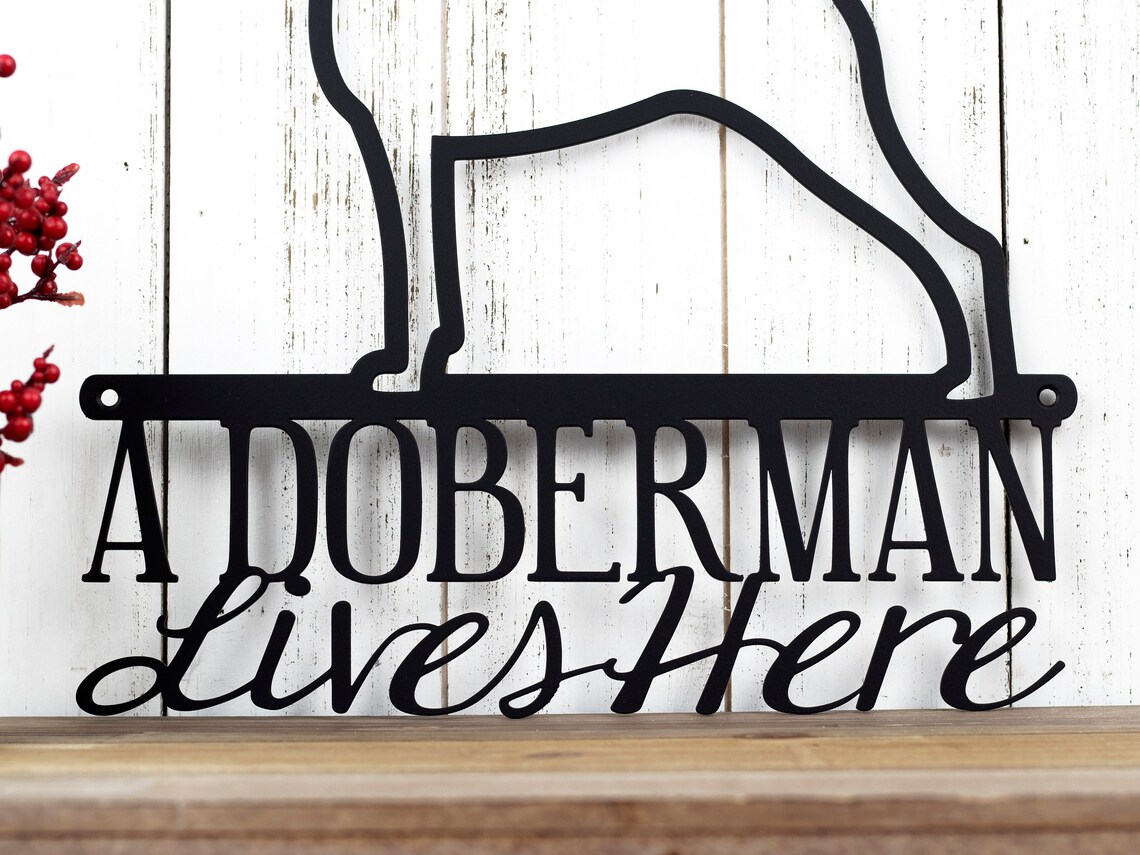 Doberman Metal Wall Art Doberman Pinscher Metal Sign Dog - Etsy