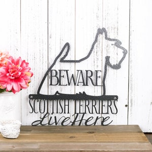 Scottish Terrier Sign, Scottie, Dog Sign, Metal Wall Art, Scottish ...