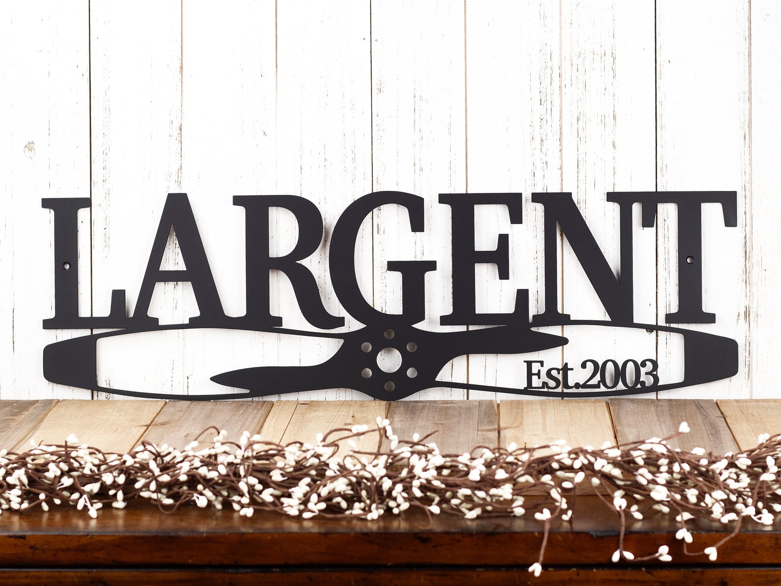 Custom Family Established Name Sign Pilot Gift Metal Wall - Etsy