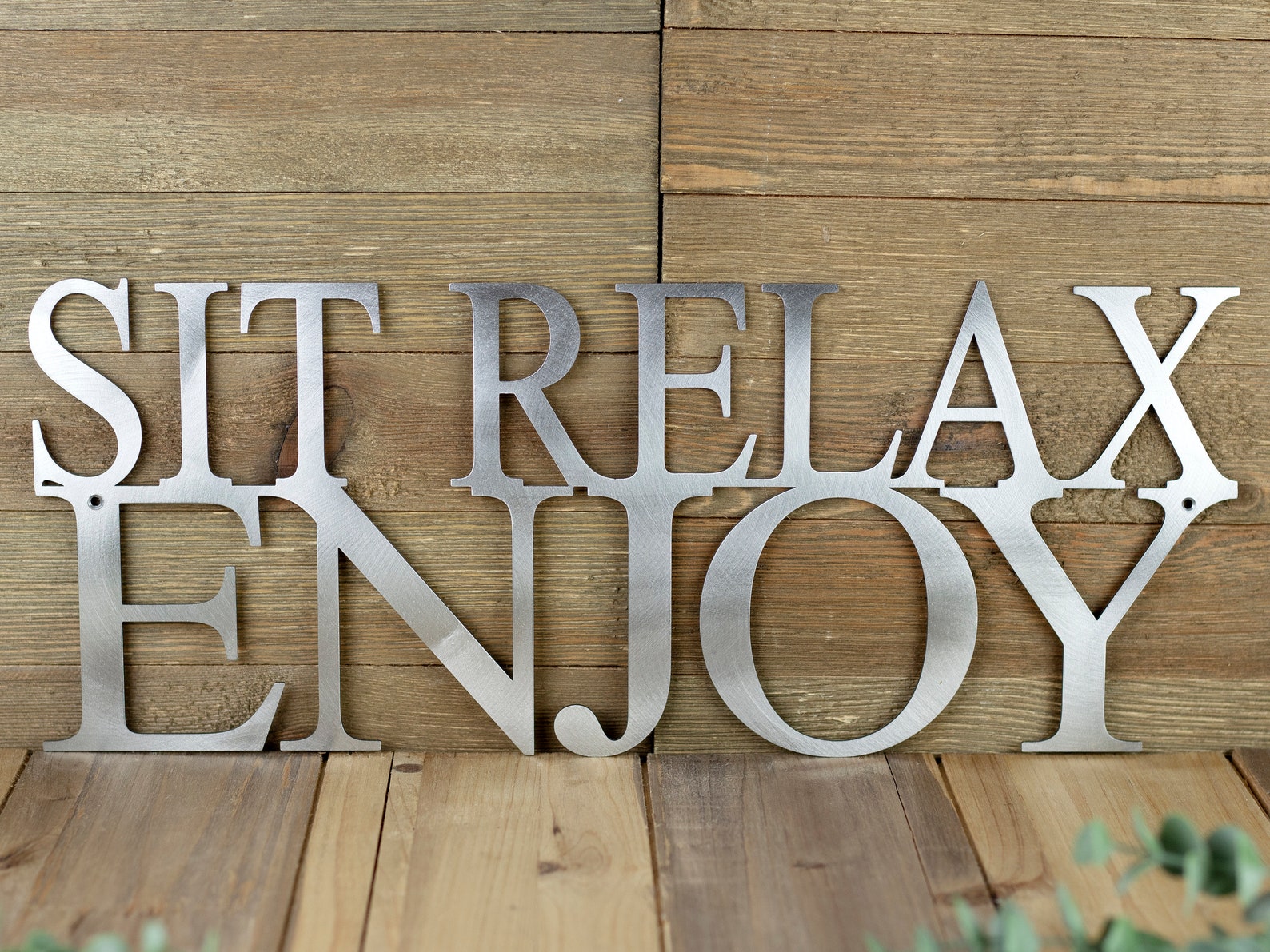Sit Relax Enjoy Outdoor Metal Wall Art Outdoor Wall Decor - Etsy