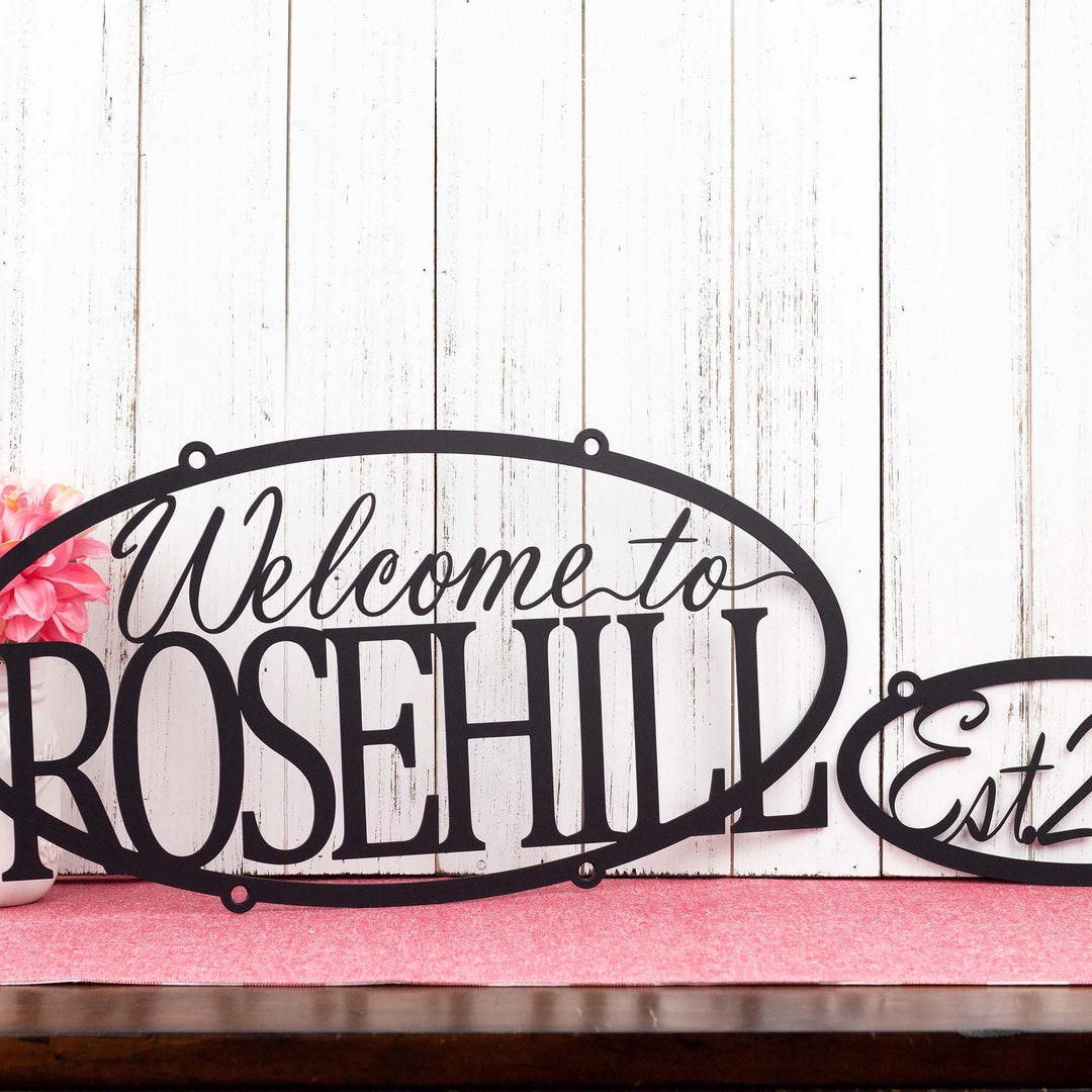 Custom Welcome Home Established Sign, Personalized Sign, Outdoor Plaque ...