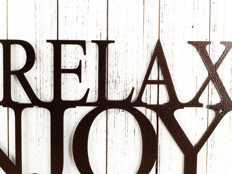 Sit Relax Enjoy Metal Sign Metal Wall Art Outdoor Sign - Etsy