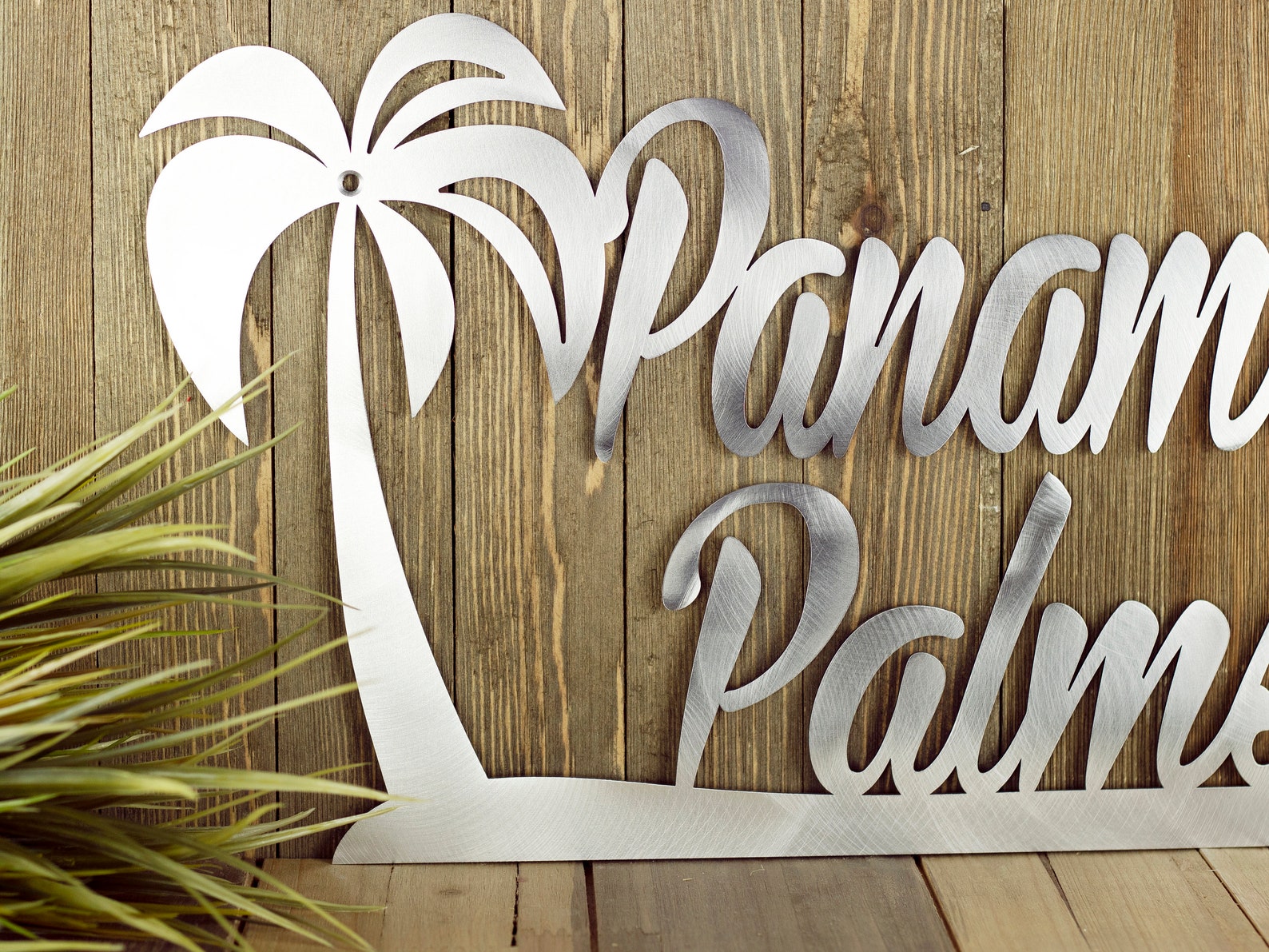 Palm Tree Wall Art Metal Sign Personalized Outdoor Beach - Etsy