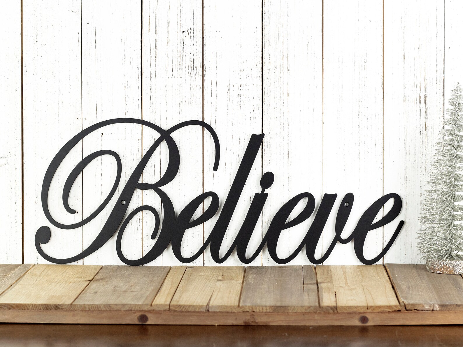 Believe Metal Sign Metal Wall Art Christmas Decor Metal - Etsy