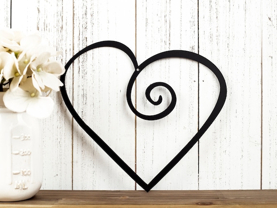 Heart Metal Wall Art Valentines Metal Sign Metal Wall - Etsy