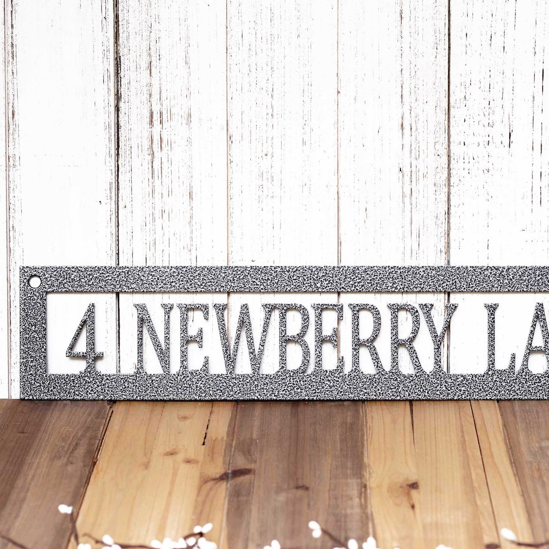 Metal Address Sign Custom Metal Sign Outdoor House Number - Etsy