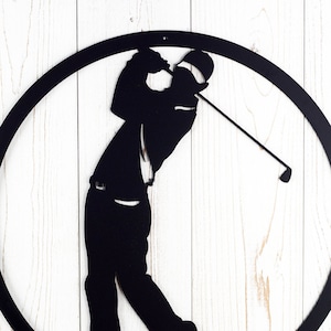 Golfer Metal Wall Art, Golfer Gift, Golf Gift, Metal Wall Hanging, Gift ...