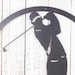 Golfer Metal Wall Art, Golfer Gift, Golf Gift, Metal Wall Hanging, Gift ...