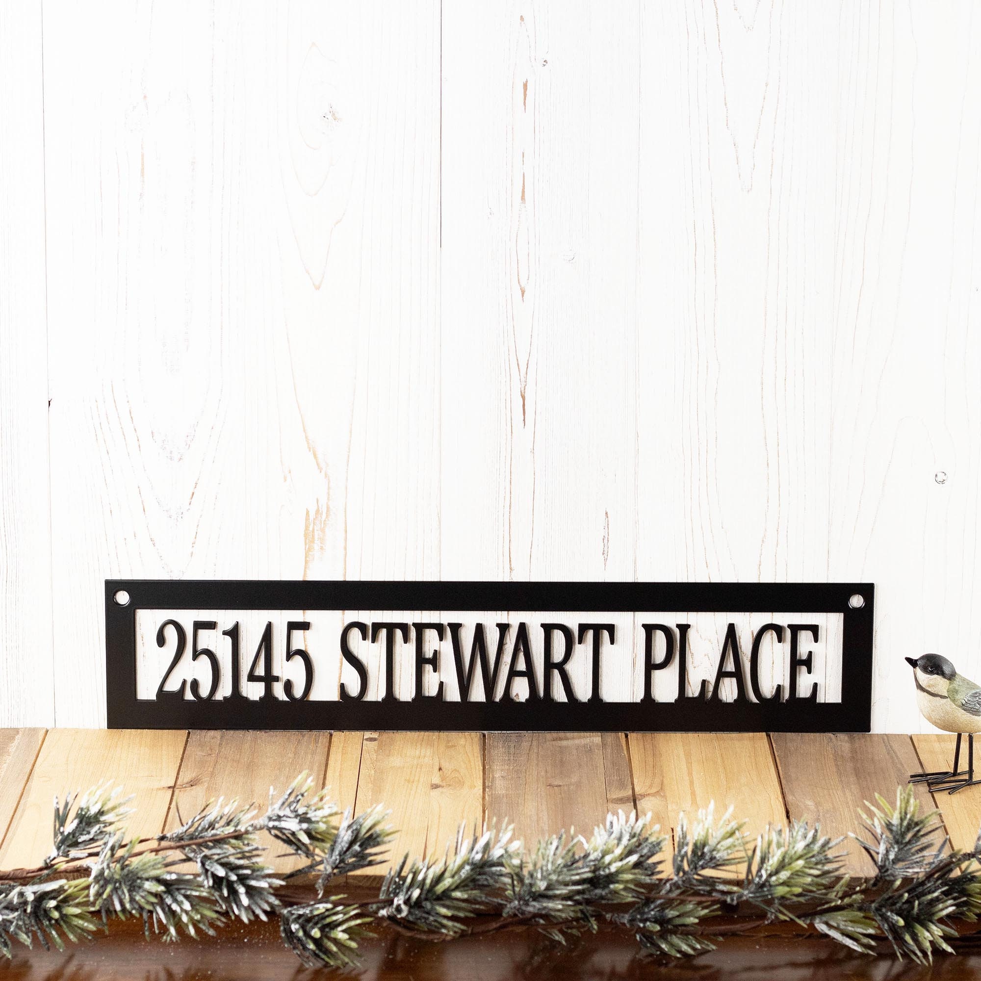 Personalized Metal Address Plaque, Outdoor Hanging House Number, Custom ...