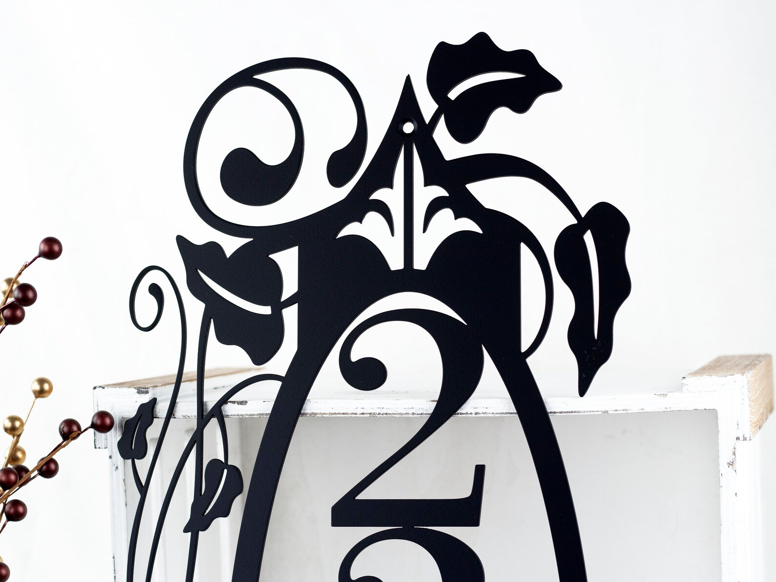 Vertical House Number Metal Sign Outdoor Sign Metal Wall - Etsy
