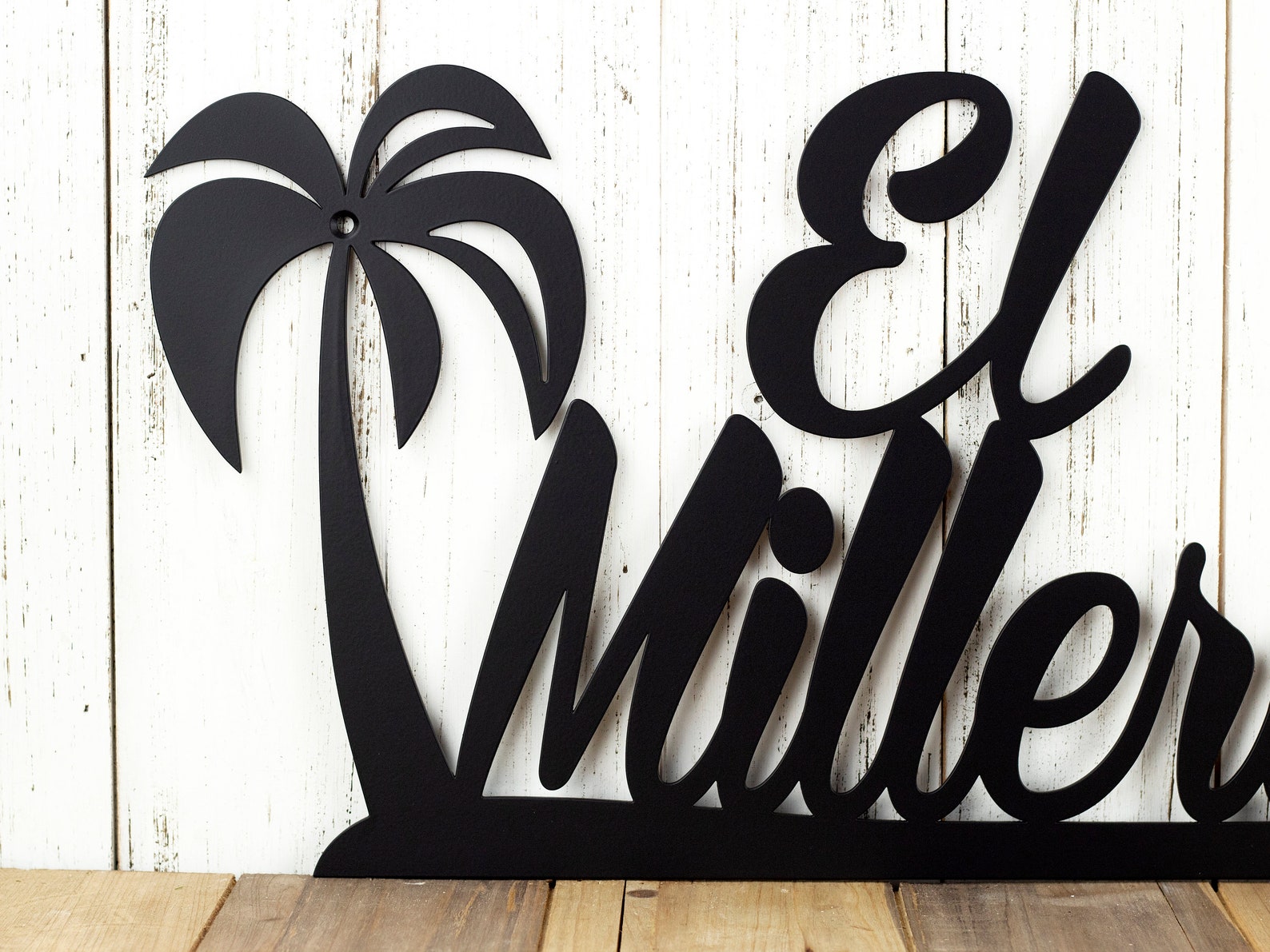 Palm Tree Wall Art Metal Sign Personalized Outdoor Beach - Etsy