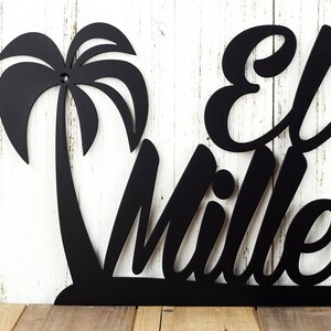 Palm Tree Wall Art Metal Sign Personalized Outdoor Beach - Etsy
