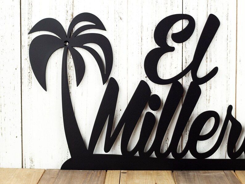 Palm Tree Wall Art Metal Sign Personalized Outdoor Beach - Etsy