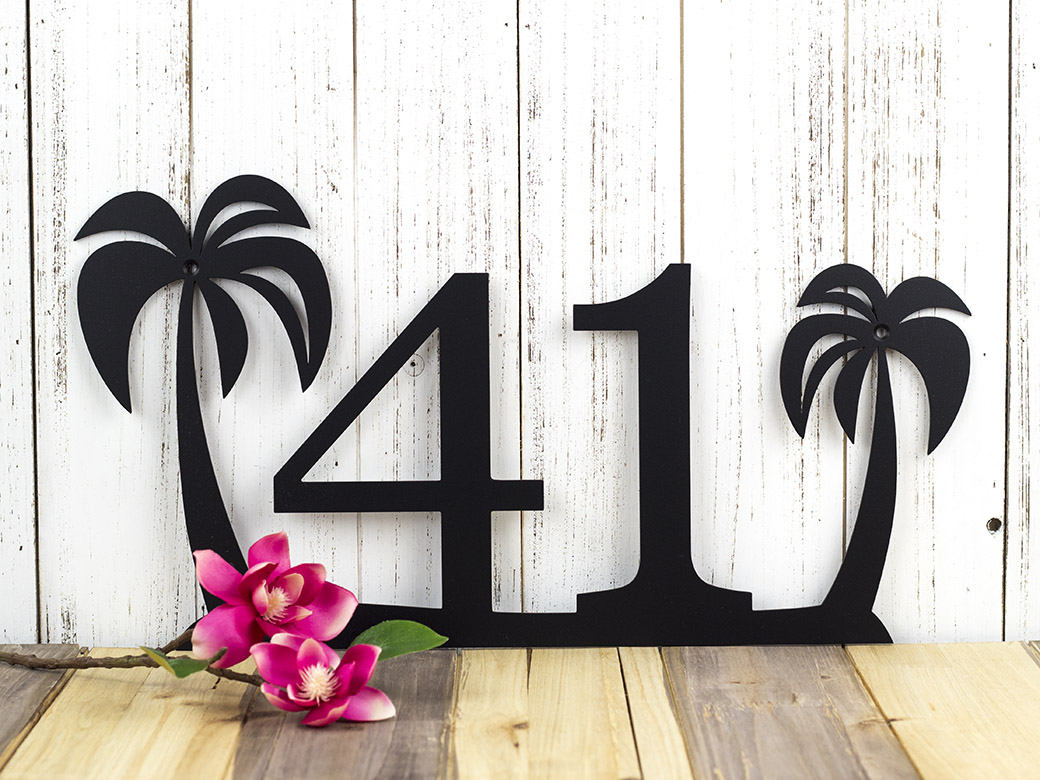Palm Tree House Number Metal Sign Outdoor Sign House Numbers Address Sign Address Plaque palm-tree-house-number-metal-sign-outdoor-sign-house-numbers-address-sign-address-plaque