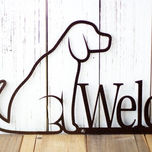 Dog Welcome Sign Labrador Outdoor Metal Wall Art Dog Lover - Etsy