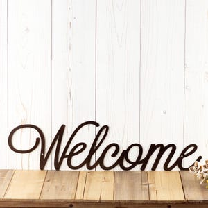 Horizontal Welcome Sign, Metal Sign Outdoors, Deck Welcome Sign, Cabin ...
